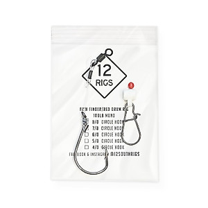 3 Pack 'Hatteras Style' Fish Finder Red Drum Surf Fishing Rigs 100LB Mono (7/0)