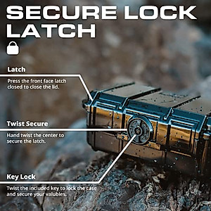 Evergreen 57 Waterproof Dry Box Protective Case - Travel Safe/Mil Spec/USA Made - for Cameras, Phones, Ammo Can, Camping, Hiking, Boating, Water Sports, Knives, & Survival (Clear)