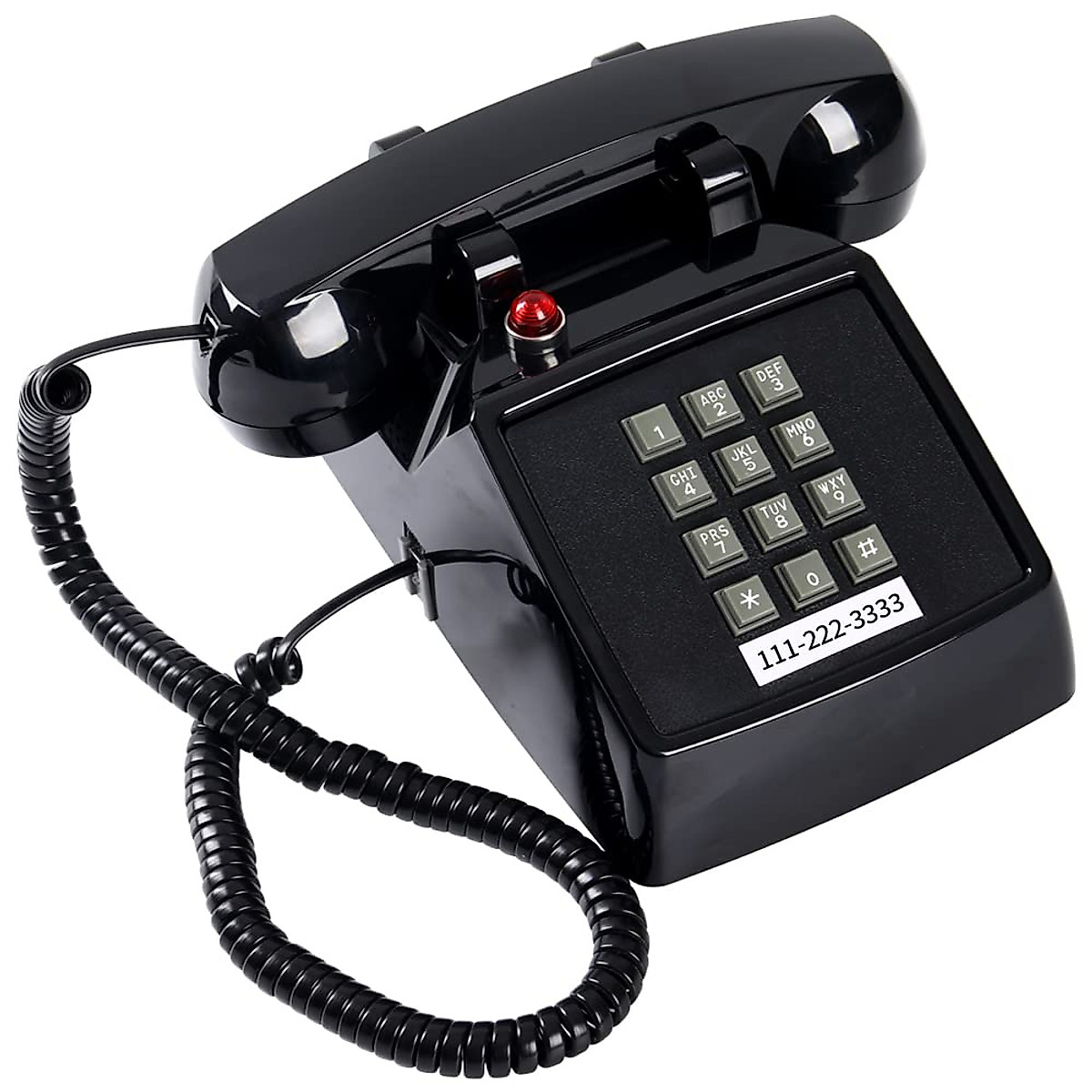 Vintage Retro Corded Phone with Message Indicator - Classic Landline