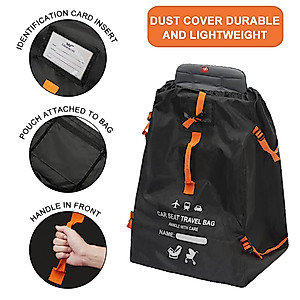 Clearworld Car Seat Travel Bag for Air Travel, Durable Gate Check Bag for Airport,Foldable Baby Stroller Travel Carry Bag, Fits Car Seats, Infant Carriers & Booster,Universal Size