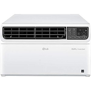LG 9,500 BTU Dual Inverter Smart Window Air Conditioner, Cools 450 Sq. Ft., Ultra Quiet Operation, Up to 15% More Energy Savings, ENERGY STAR®, works with LG ThinQ, Amazon Alexa and Hey Google, 115V