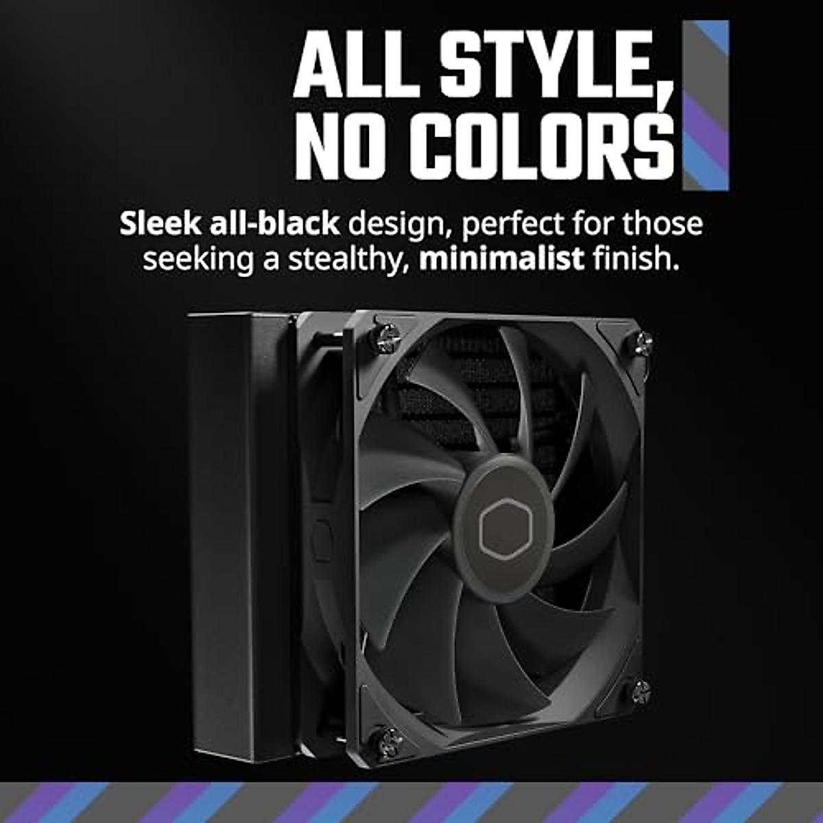 Cooler Master 120L Core Close-Loop AIO Liquid Cooler, R7|i5 Gen S Dual Chamber Pump, 120mm PWM, 120mm Radiator, White Lighting, AMD Ryzen AM5|4, Intel LGA 1851|1700 Platform