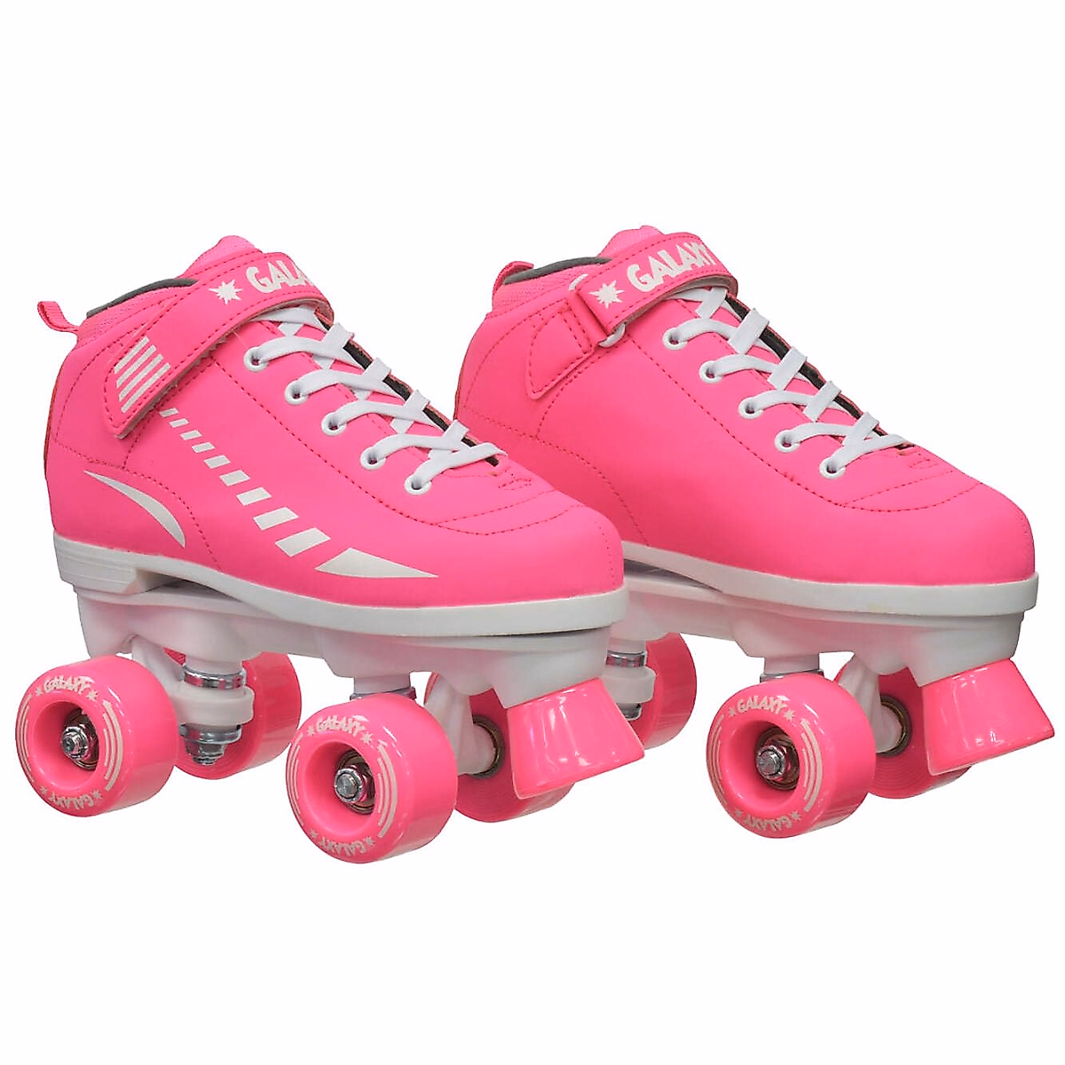 New Epic Galaxy Elite Pink Quad Roller Skate 3 Pc. Bundle w/Bag & Extra Laces (Pink & Black)! (Youth 5)