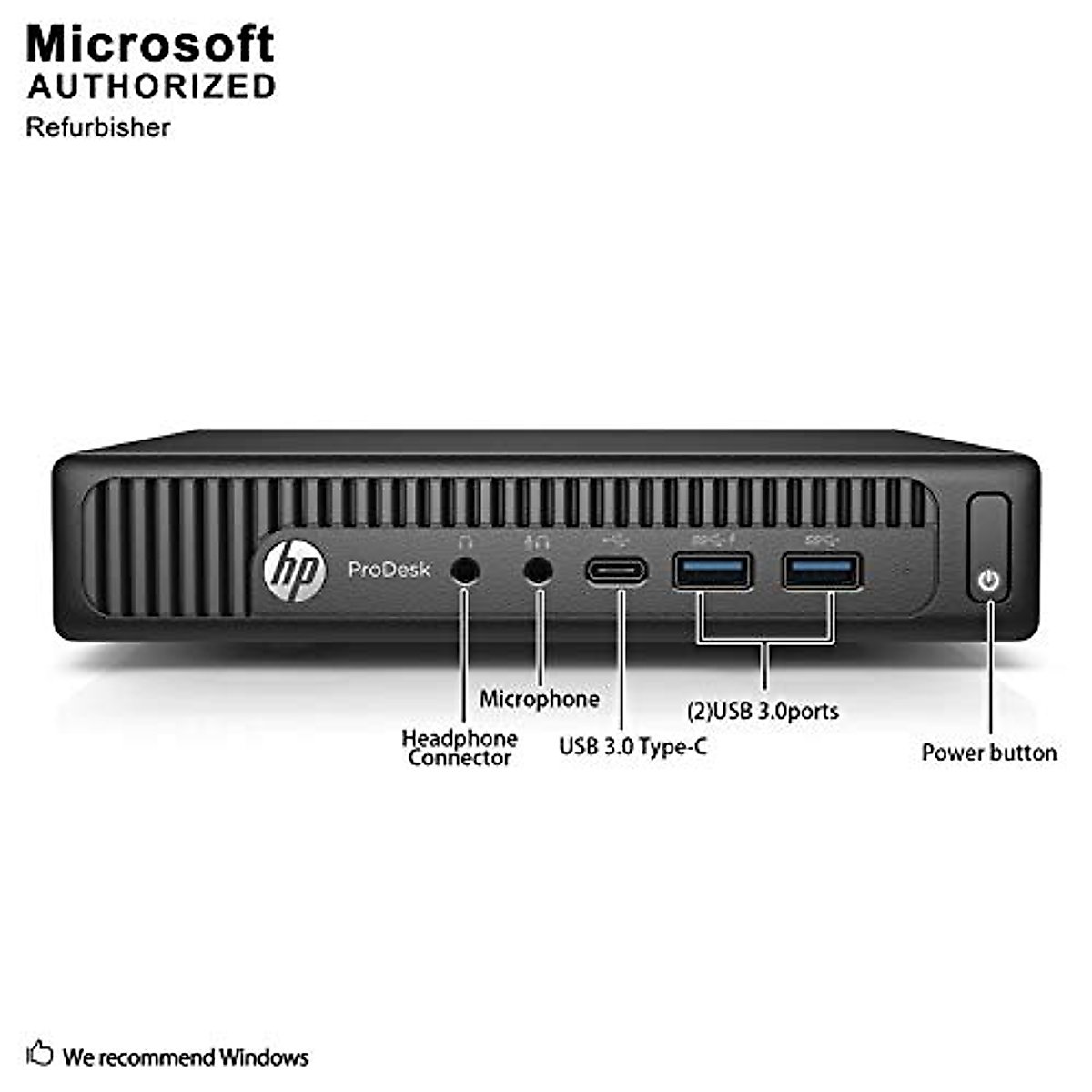 HP 600 G2 Micro Computer Mini Tower PC (Intel Quad Core i5-6500T, 16GB DDR4 RAM, 256GB SSD, Win 10 Pro (Renewed)