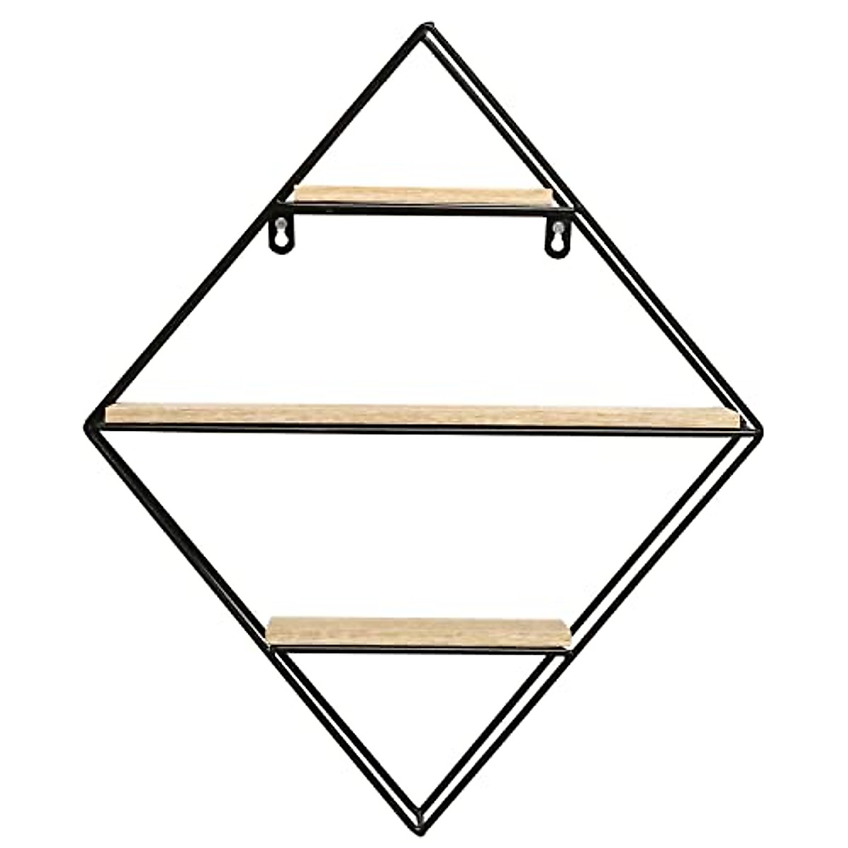 InPlace Barnwood/Metal Diamond Wire Shelf, 3.98" D x16.26 W x 19.83" H