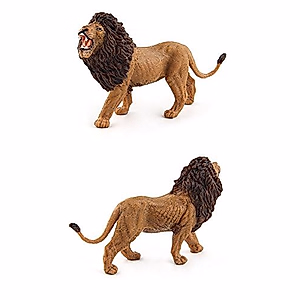 Warmtree Simulated Wild Animals Model Realistic Plastic Animal Action Figure for Collection (Lions Family)