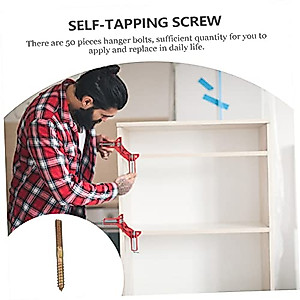 VILLCASE 60pcs Pet Self-Tapping Headed Sturdy Hanger Double Joint Tapping for Household Legs Self- Accessories Fastener Outdoor Connection Wood Furniture M and Screws Bolts Screw