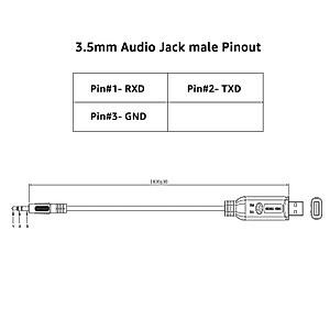 DSD TECH SH-U35B USB RS232 to 3.5mm Serial Cable with FTDI FT232RL Chip 6FT