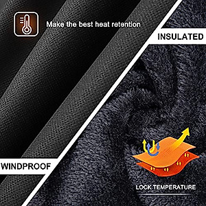 FARVALUE Mens Waterproof Ski Jacket Winter Warm Snow Coat Windbreaker Snowboarding Jacket Mountain Raincoats with Hood Black Large