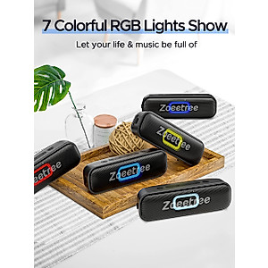 Maoifaec 20W Wireless Bluetooth Speaker, Portable Bluetooth Speaker 5.0 with 24H Playtime, Multi-Color LED Lights, IPX7 Waterproof Bluetooth Speaker for Party, Shower, Outdoor, Travel