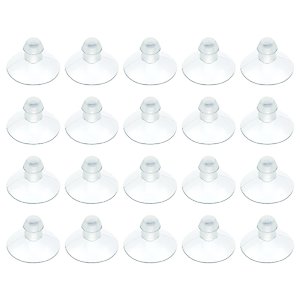 Risbay 18mm Clear Suction Cups,PVC Plastic Sucker Pads without Hooks and Holes,20-Pack