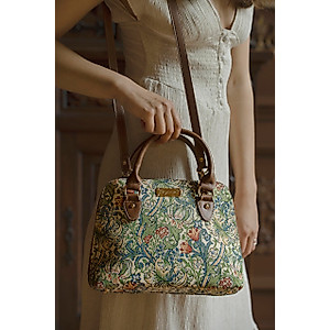 Signare Tapestry Hand Shoulder Bag Cross Body Purses Handbag Satchel Bag for Women In William Morris Goldenlily Design |CONV-GLILY