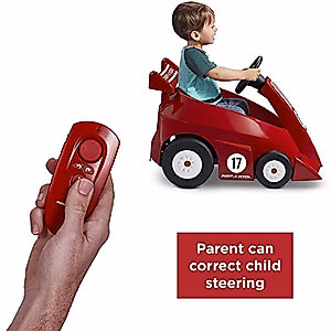 Radio Flyer Grow With Me Racer, Kids Battery Powered and Remote Control Ride On Toy, Red Toddler Ride On Toy For Ages 1.5-4 Years