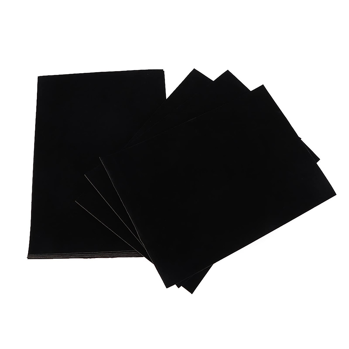 Greensen Soft Velvet Liner 10 Pcs Self Adhesive Black Flock Liner for Jewelry Drawer Craft Cabinets DIY Art Craft 29.5 x 21cm