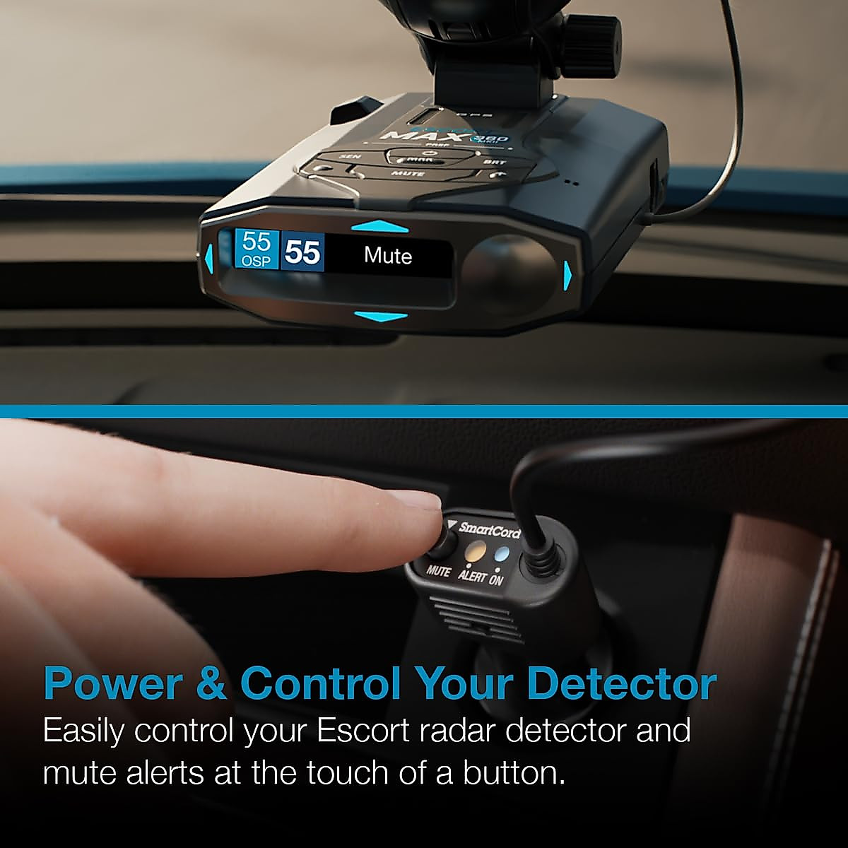 Escort Official Radar Detector SmartCord Straight Wire for MAX 360, MAX 360c, IX, IXc, 9500 IX, MAX II, MAX 3, MAX 4, MAX 360c MKII, MAX 360 MKII, MAXcam 360c, Redline 360c & Additional Models