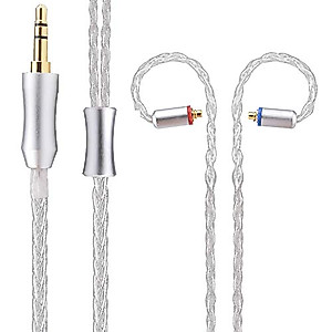 8 Core MMCX Cable, Upgrade Silver Plated Audio Cable, MMCX Interface Replacement Cable for Shure SE215 SE315 SE846 SE535 SE425 LZ A4 A5 UE900 Earphones