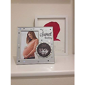 Malden International Designs 5408-20 My Sweet Baby Ultrasound Photo Picture Frame, 4x6, Silver