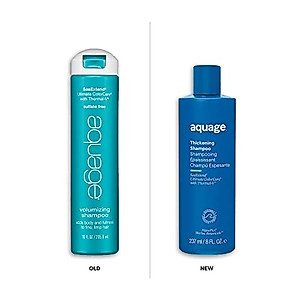 AQUAGE. SeaExtend Thickening Shampoo - Thermal-V Technology Seals Heat Out, Prevents Haircolor Fade and Thermal Styling Damage, 8 oz