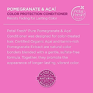 Petal Fresh Pure Pomegranate & Acai,Conditioner, Pure Color Protection, Natural Essential Oils Vegan and Cruelty Free, 16 Fl oz