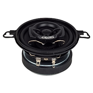 Alphasonik 1 Pair of NS35 Neuron Series 3.5" (180 Watts Max for The Pair) 90 Watts Max Per Speaker 2-Way Full-Range Car Audio Speaker with PEI Dome Tweeter Polypropylene Cone