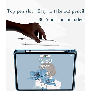 kaitesi Keyboard Case for iPad 9th Generation 8th 7th Gen 10.2"/ iPad Air 3rd Gen 10.5"/iPad Pro 10.5 inch Keyboard Case Detachable BT Keyboard Round Key (Misty Blue)
