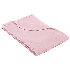 American Baby Company 30 X 40 - Soft 100% Natural Cotton Thermal/Waffle Swaddle Blanket, Pink, Soft Breathable, for Girls