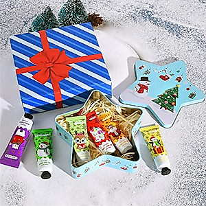 COYMOS Christmas Gifts for Women Hand Lotion Gift Set with Tin Box, Christmas Stocking Stuffers for Women Girls Mom, Travel Size Lotion for Dry Skin, 6 Natural Plant Fragrances