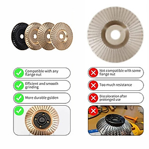 Angle Grinder Wood Carving Disc Set 5 Pack for 4" or 4 1/2" Angle Grinder with 5/8" Arbor, Angle Grinder Attachments, Wood Working Tools and Accessories, Stump Grinder Disc for Wood Cutting