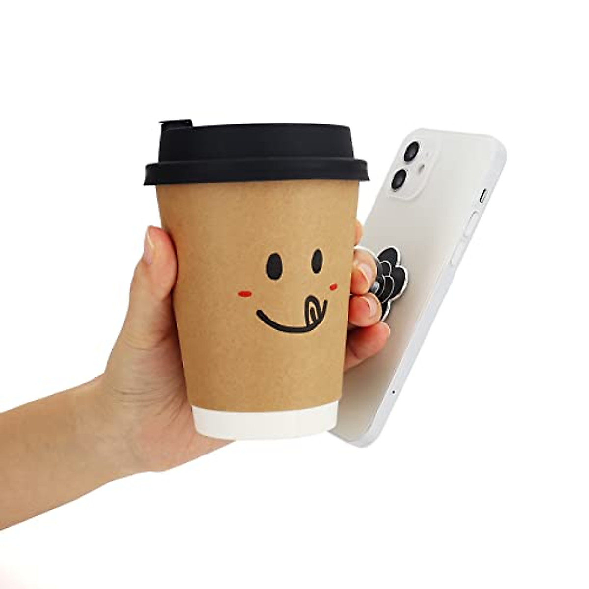 LaMignonne Cell Phone Ring Holder Flower Finger Ring Grip Stand 360° Rotation 180° Flip Universal Kickstand Compatible with All Smartphones (Rose Gold)