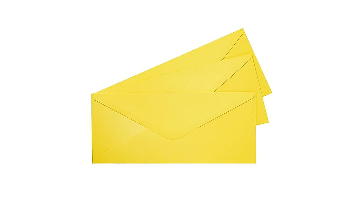 200 Pack Yellow Envelopes for Invitations & Letters
