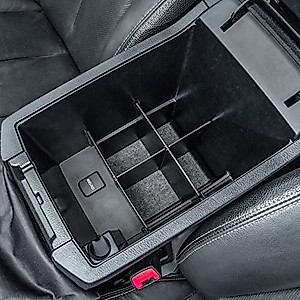 JDMCAR Compatible with Toyota 4Runner Accessories 2010-2024 Center Console Organizer,Insert ABS Black Materials Compartment Divider