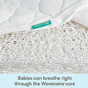 Newton Baby Crib Mattress and Toddler Bed - 100% Breathable, Babies Can Breathe Right Through It, 100% Washable, Non-Toxic, Better Than Organic - Removable Cover -Deluxe 5.5" Thick - White