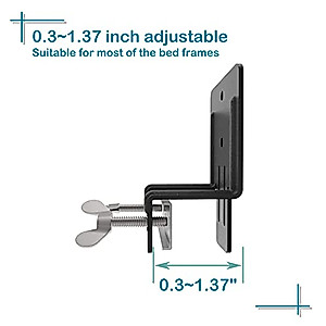 Uliesc Non Slip Mattress Gaskets for Bed Frame, Mattress Holder in Place Gripper, Anti-Slip Baffle Fit for Metal Bed Frames, Wide Applicability, 6 pcs, Black