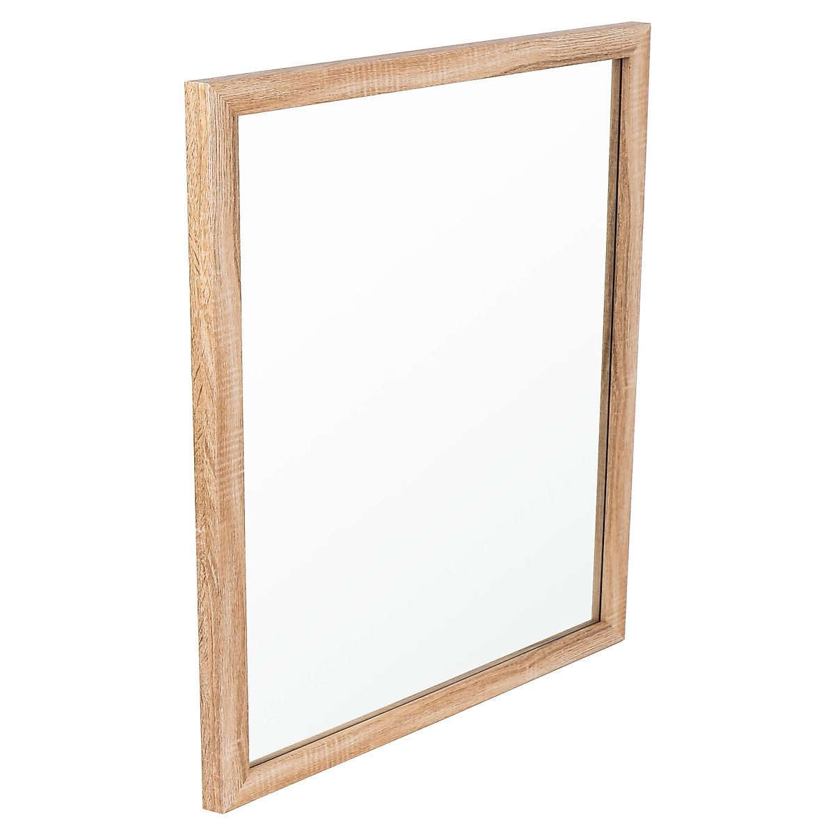 Truu Design Decorative Rectangular Solid Rectangular Wall Mirror, 16 x 20 inches, Beige