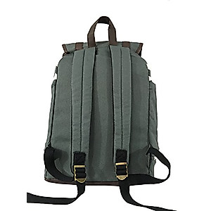 K-Cliffs Travel Laptop Backpack Canvas School Bookbag Casual School Daypack Rucksack Grey Chevron