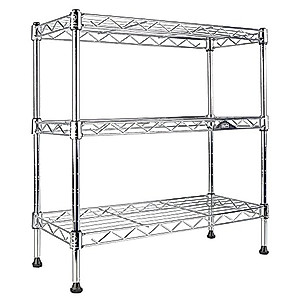 Apollo Hardware Chrome 3-Shelf Wire Shelving 7.5"x17.5"x16.5"