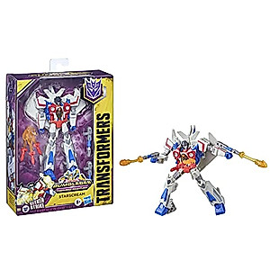 Transformers Bumblebee Cyberverse Adventures Toys Deluxe Class Starscream Action Figure, Seeker Strike Action Attack, 5-inch