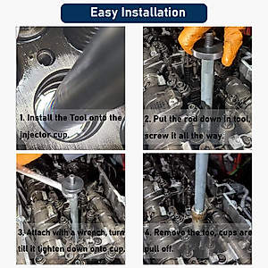 J-47388-A Injector Cup Nozzle Tube Remover and Installer Tool For Detroit Diesel DD13 DD15 DD16, Replace# J-47388-A W470589000700 MH064002