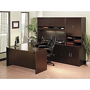 Bush Business Furniture Series C 60W x 43D Right Hand L-Bow Desk Shell in Mocha Cherry