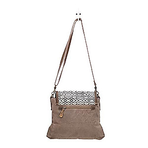 Myra Bag Cranky Upcycled Canvas & Leather Shoulder Bag S-1460