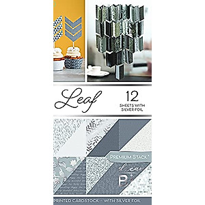 Die Cuts With a View Cardstock,12x12 Premium Printed (Silver Leaf)