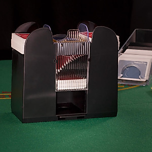 Automatic Card Shuffler - Battery-Operated 6-Deck Playing Card Dispenser - Game Night and Casino Accessories by Trademark Poker