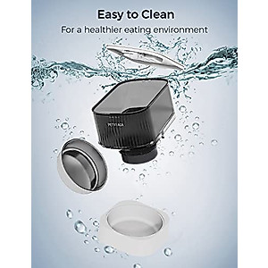 PETVIAGA Automatic Cat Feeder with APP Control, Wifi Smart Pet Feeder with Lock Lid, Clog-free Motor & Stainless Steel Bowl, 5L Cat Food Dispenser for Dry Food with 6 Daily Meals & 20 Portions Control