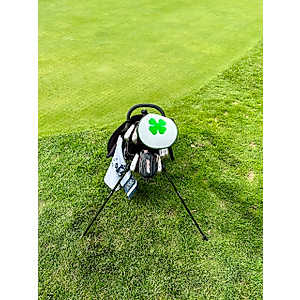JP Lann Golf’s Lucky Irish Four Leaf Clover Celtic Shamrock Headcover for Drivers – Easy on-off Magnetic Closure - Premium Leather – Fits 460cc Drivers