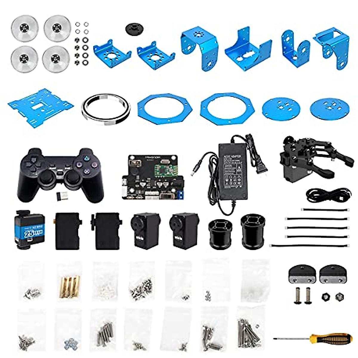 LewanSoul xArm 1S Programming Desktop Robotic Arm with Powerful and Robust Intelligent Bus Servos Featuring Position and Voltage Feedback (Unassembled)