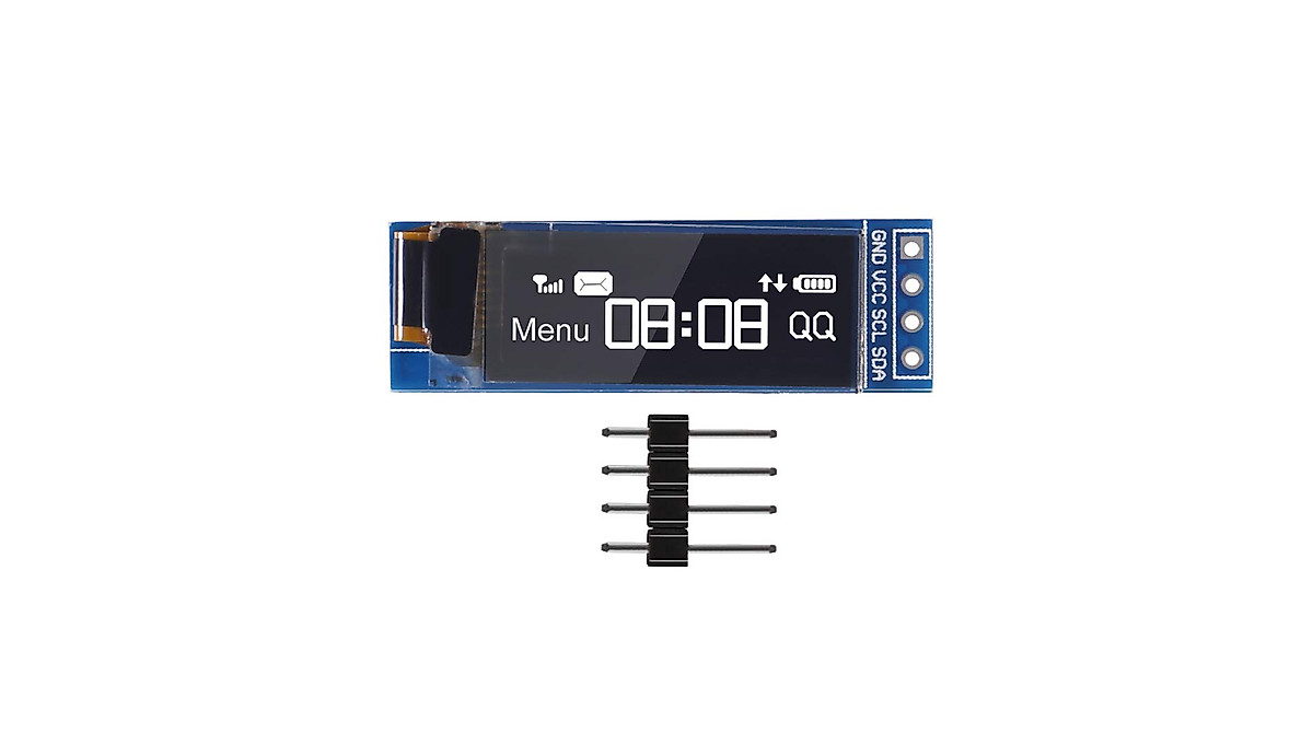 0.91" White I2C OLED Display Module (4-Pack) for Arduino & Pi