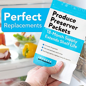Impresa 6-Pack of FreshFlow Equivalent to P1KC6R1 / W10346771A Compatible Replacement Produce Preserver Packets