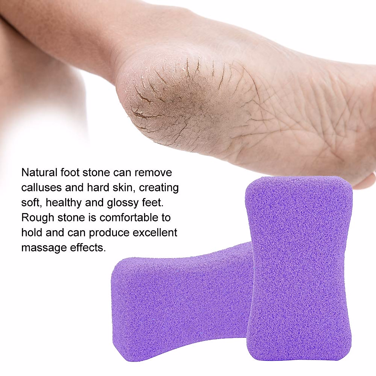 Pumice Stone for Feet, 4pcs Callus Remover and Foot Scrubber Pedicure Exfoliator Tool Hard Skin Callus Remover and Scrubber Portable Foot File Exfoliation to Remove Dead Skin()