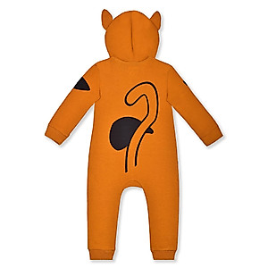 Warner Bros. Scooby Doo Boys’ Hooded Footed Coverall for Newborn, Infant and Toddler - Brown