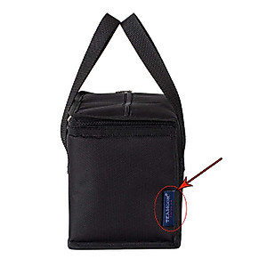 TEAMOOK Foldable Lunch Bag Insulated Lunch Box Water-Resistant Leakproof Soft Cooler Bag Black 10 cans